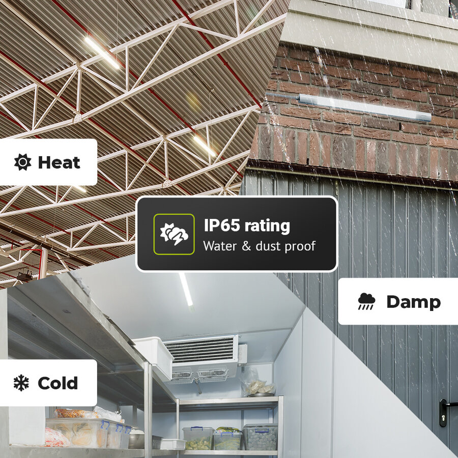 LED fluorescent light 150 cm - IP65 - 48W - 4800lm (100 lm/w) - 6500K