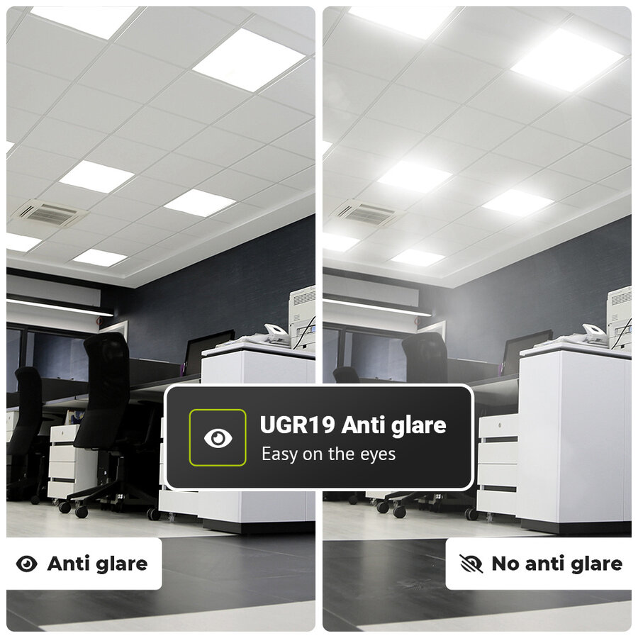 Dimmable LED Panel 60x60 cm 36 Watt 4860lm 4000K UGR19