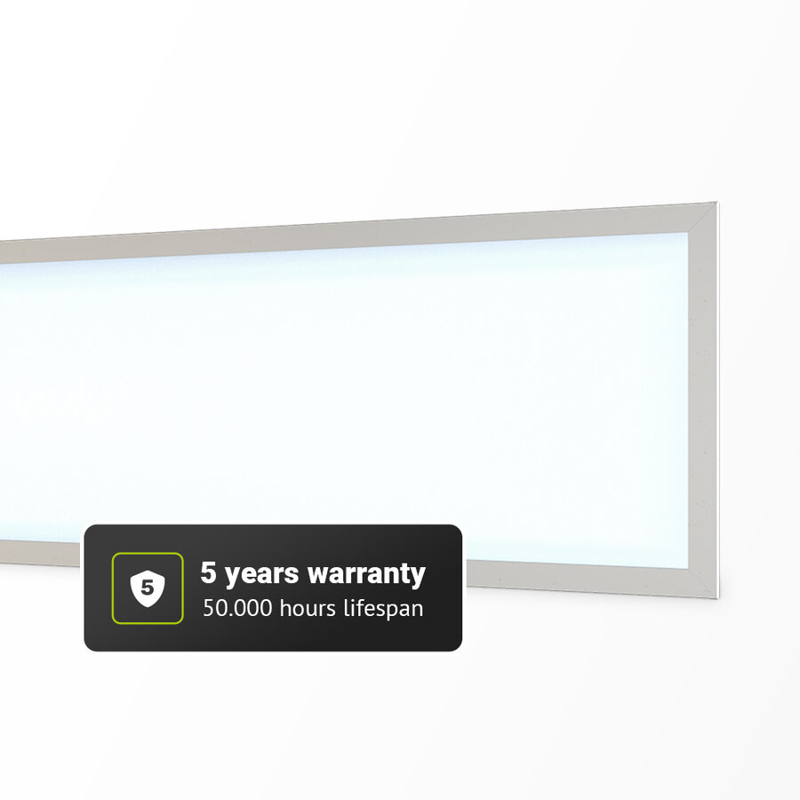 Dimmable LED Panel 30x120 cm 36 Watt 4860lm 6500K 5 year warranty