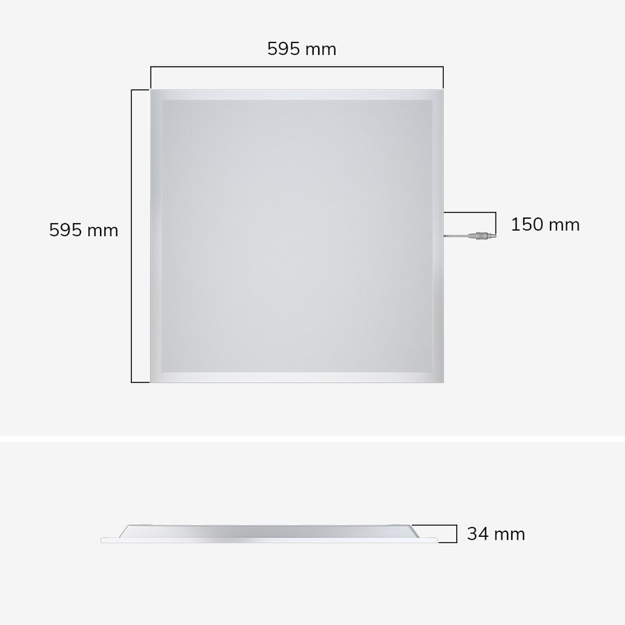 LED Paneel - Dimbaar - 60x60 cm - 36 Watt - 4860lm (135lm/W) - 3000K