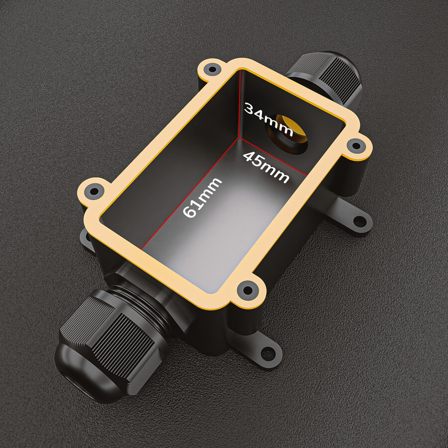 Junction Box - Cable Connector IP68 Waterproof - 4 to 11 mm