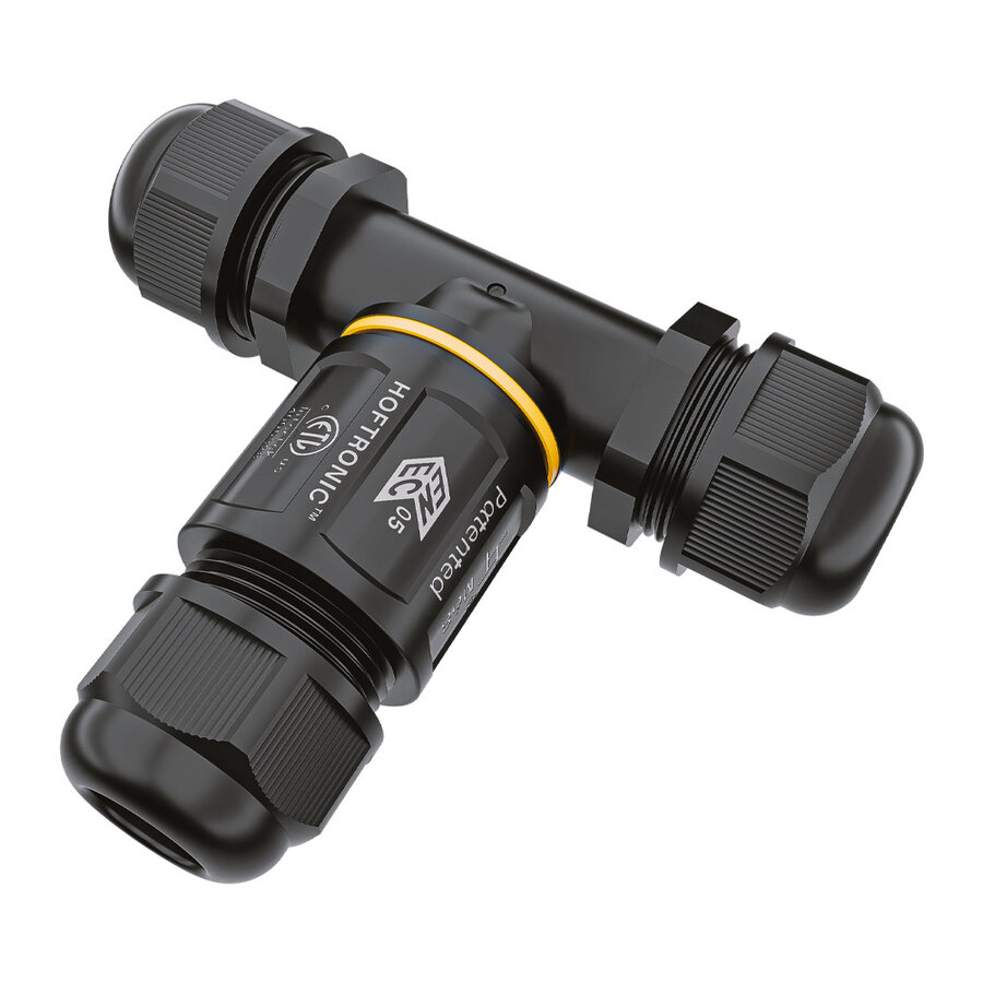 Cable Connector - T-shape - IP68 Waterproof Cable Joint - 4 to 12 mm
