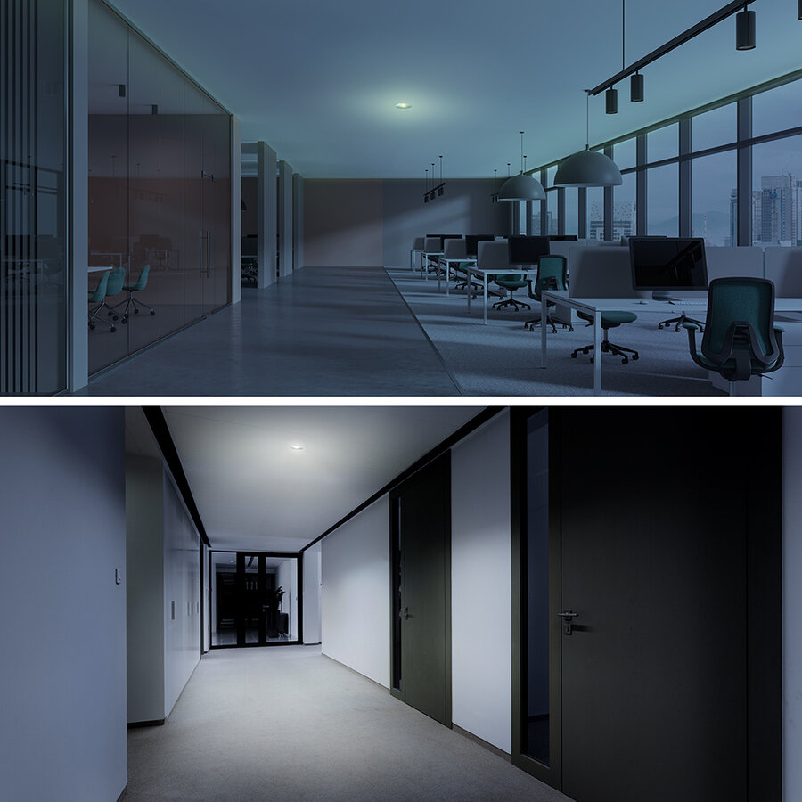 Locus LED Emergency Downlight White with Autotest-function