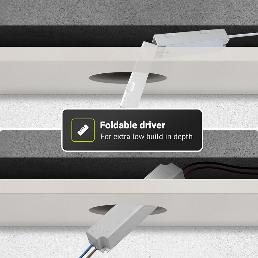 Miran LED Emergency Downlight White with Foldable Driver