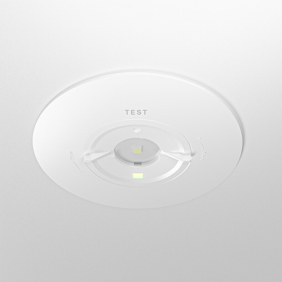 Parvos LED Emergency Downlight White with handy Autotest-function