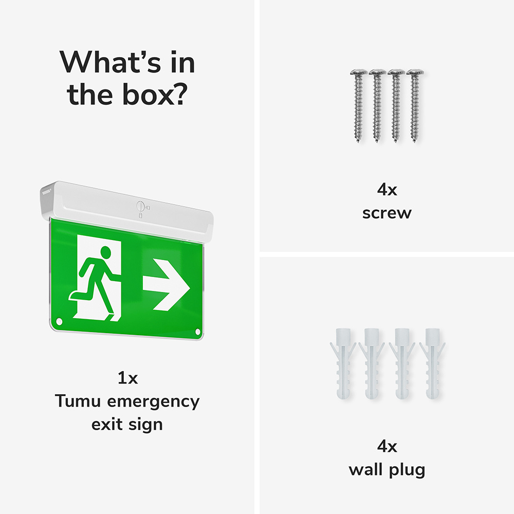 Tumu LED Emergency Lighting with Backup Battery & Autotest-function