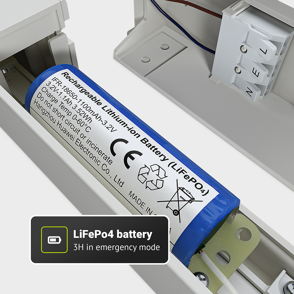 Tumu LED Emergency Lighting with Backup Battery & Autotest-function