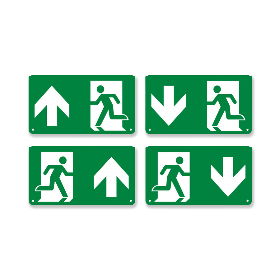 Tumu Emergency Lighting Stickers - 4 pieces - Up / Down