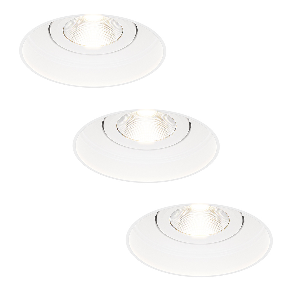 3x Lugo LED Trimless Spot - Warm wit licht - 5W - Dimbaar - IP65