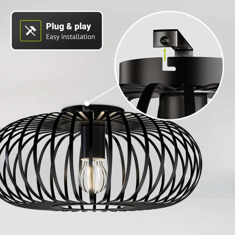 Cosmos LED Ceiling Light Black - Dimmable - E27