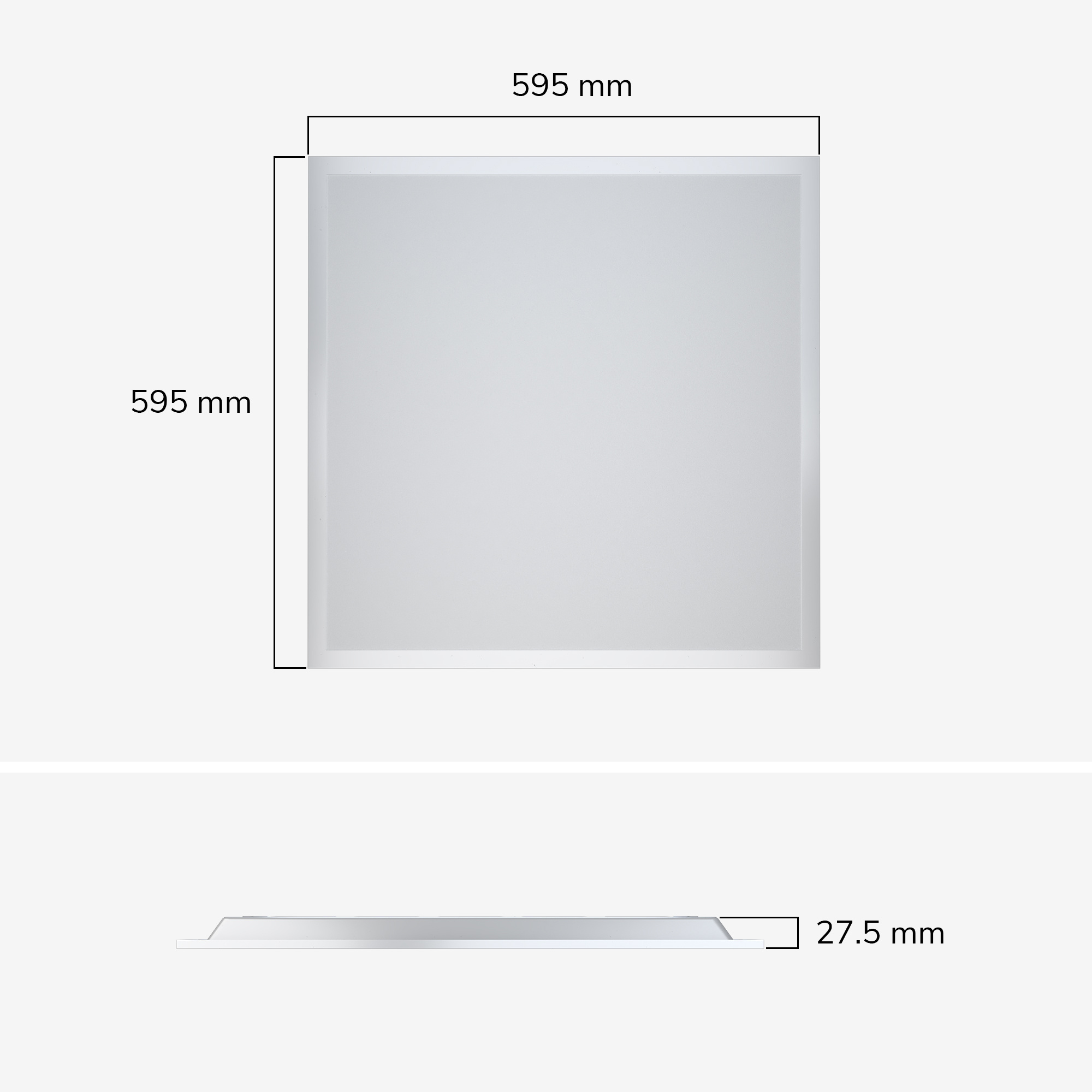 6x LED Paneel - 60x60 cm - 18/25W - 4700lm (190lm/W) - 4000K - UGR