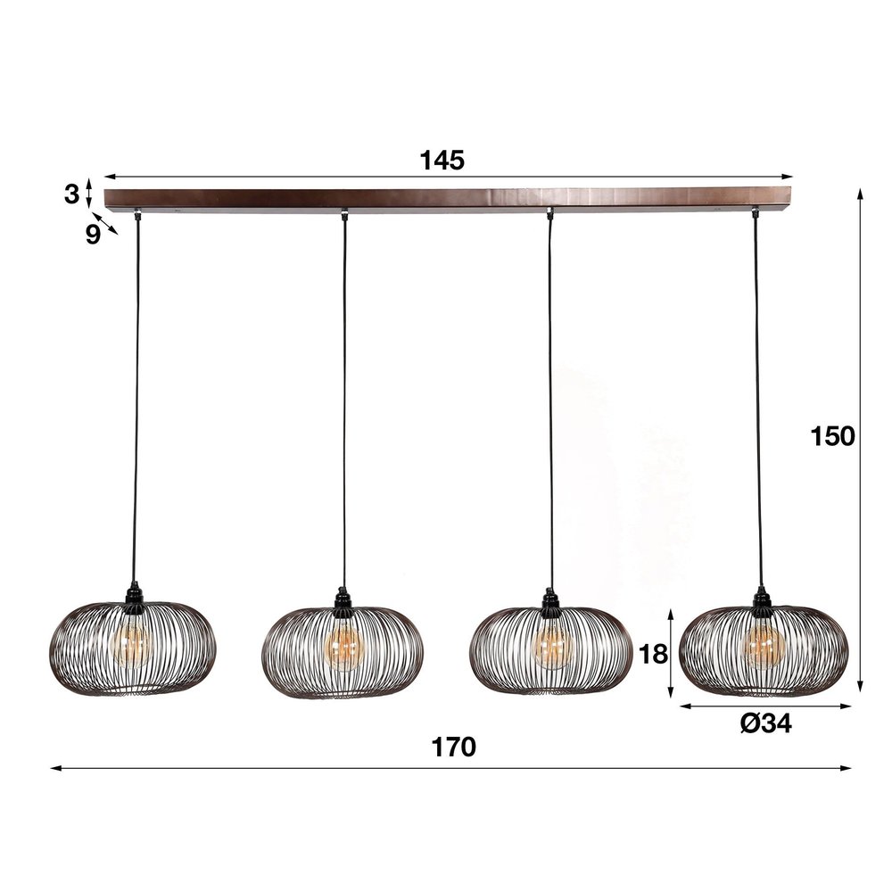 Modern Ceiling Light Holthouse 4L - Available at Furnwise! - Furnwise