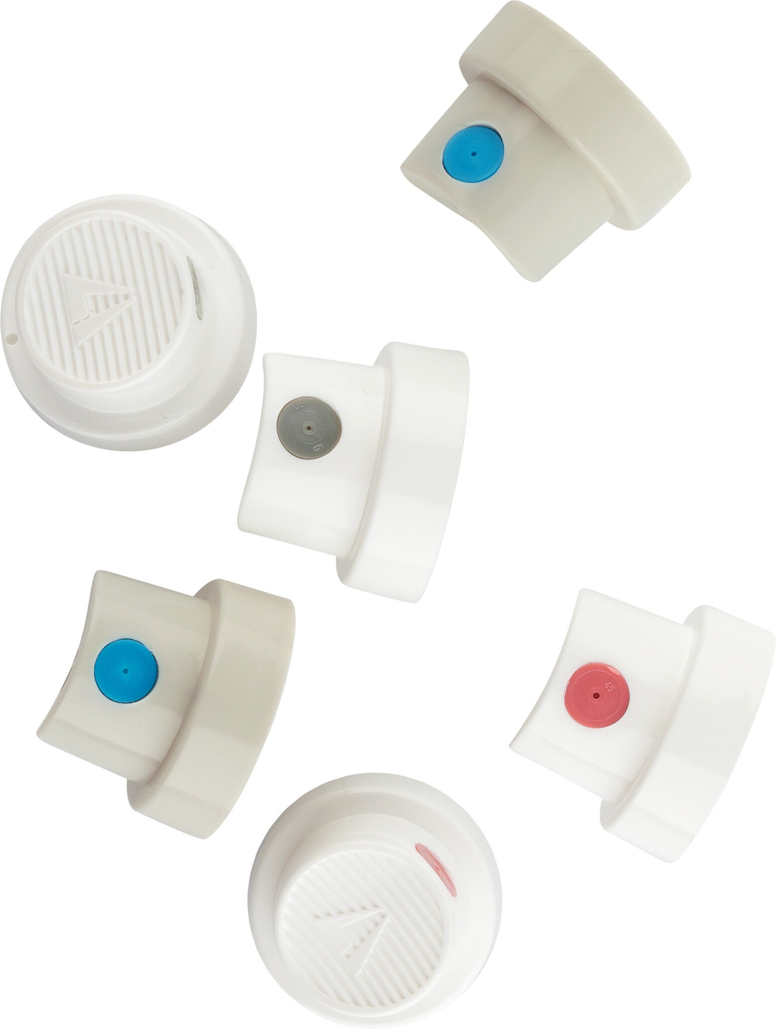 Spray paint caps diverse | 2x Super Skinny 2x Soft 2x Fat