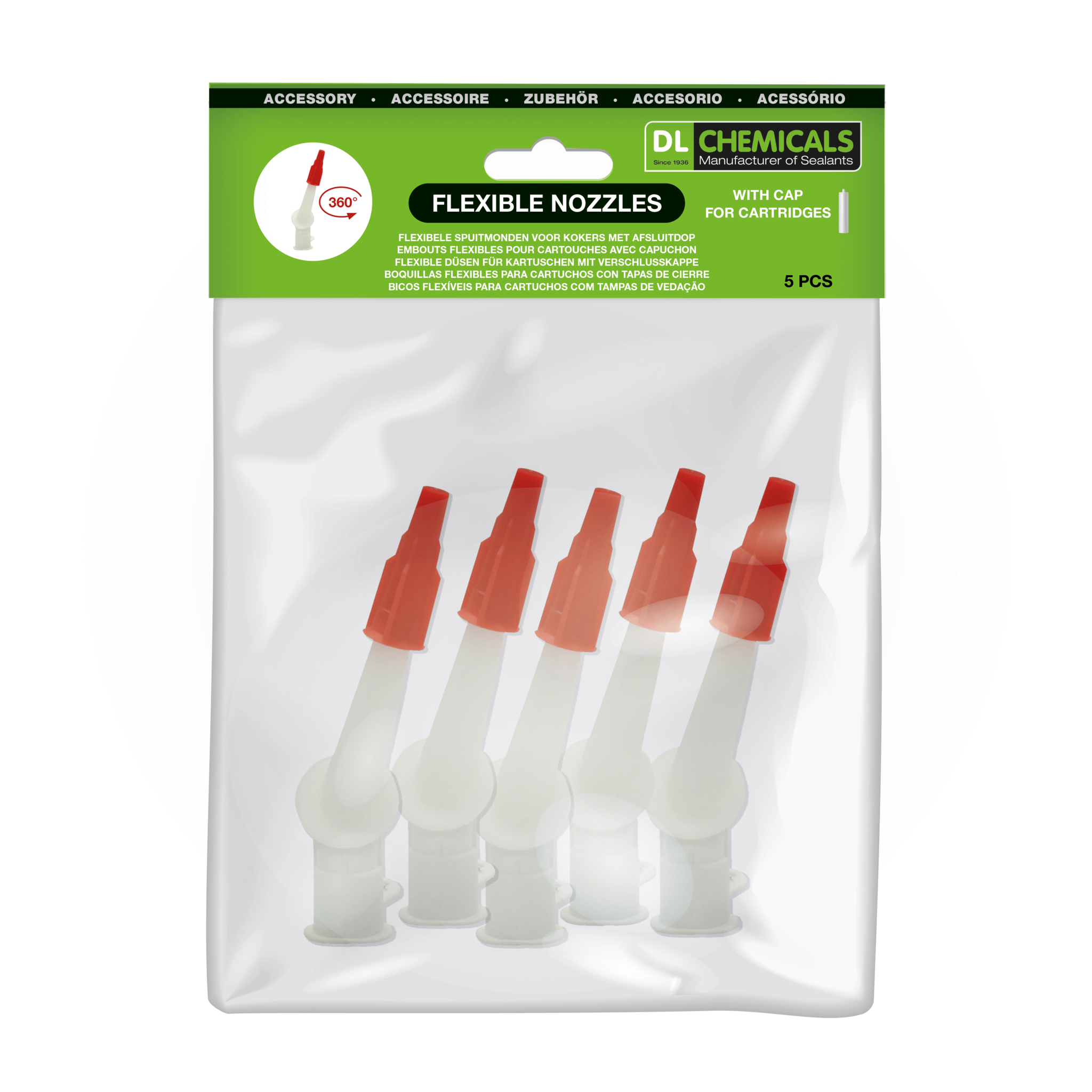 Flexible Nozzles 360° + Cap