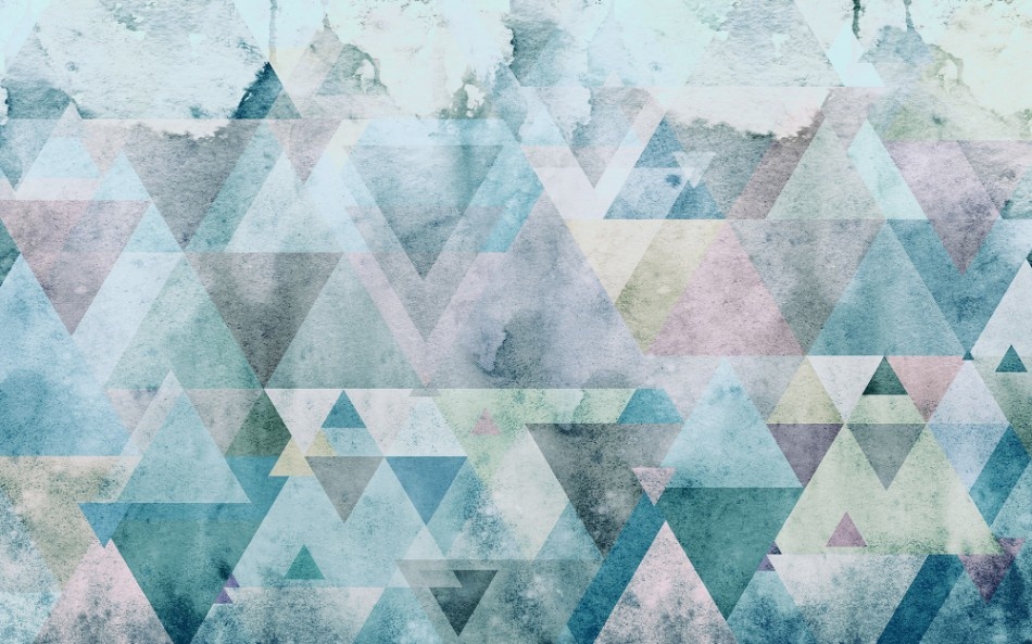 Noordwand Komar Pure Fotobehang Triangles Blue - P018A-VD4