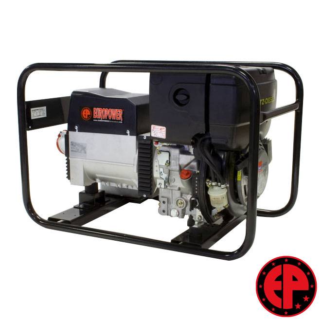 Europower EP7000TDE aggregaat / generator 7,0 kVA diesel elektrische ...