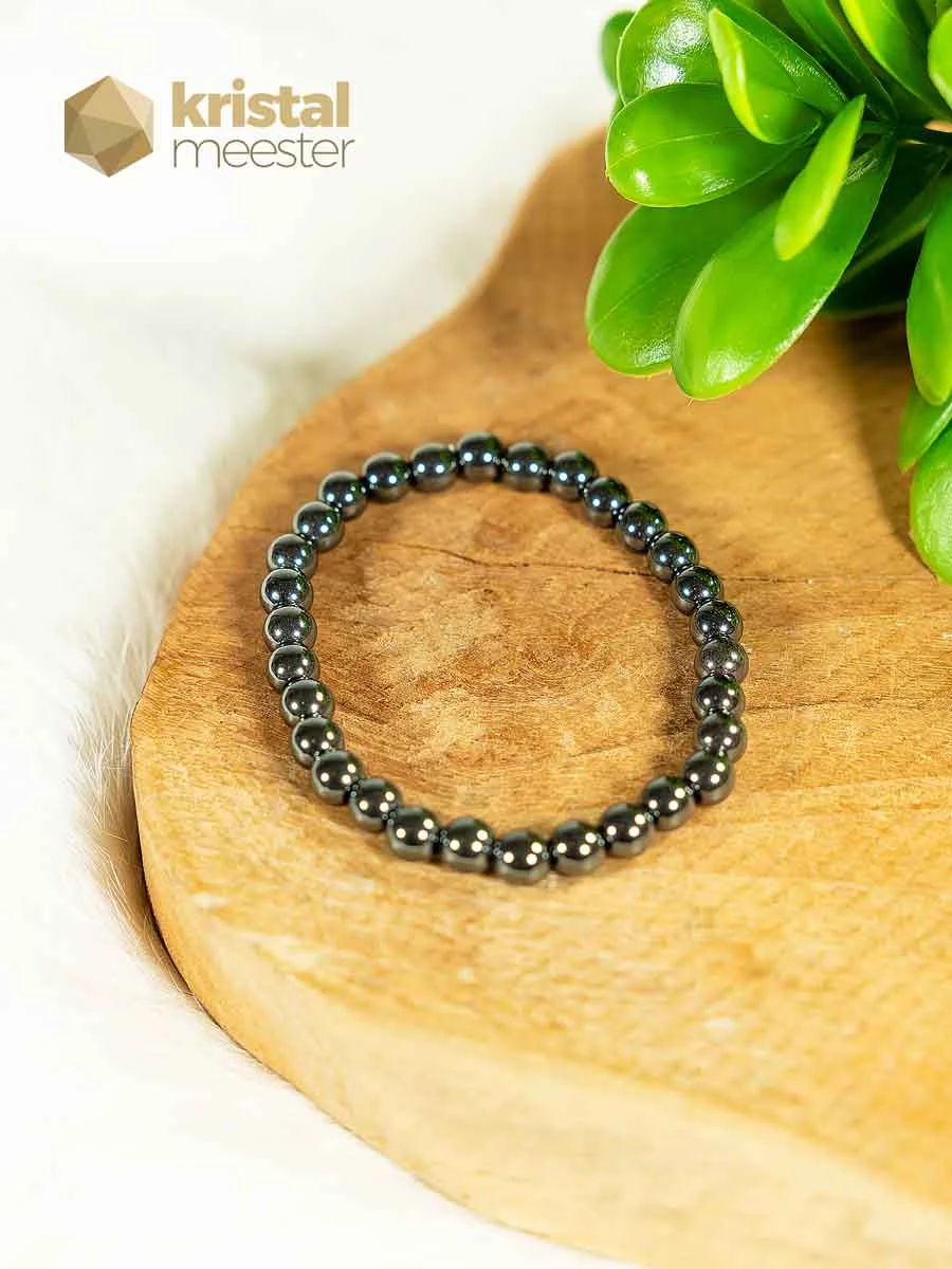 Hematite Ball Bracelet 6 mm | Kristalmeester - Kristalmeester