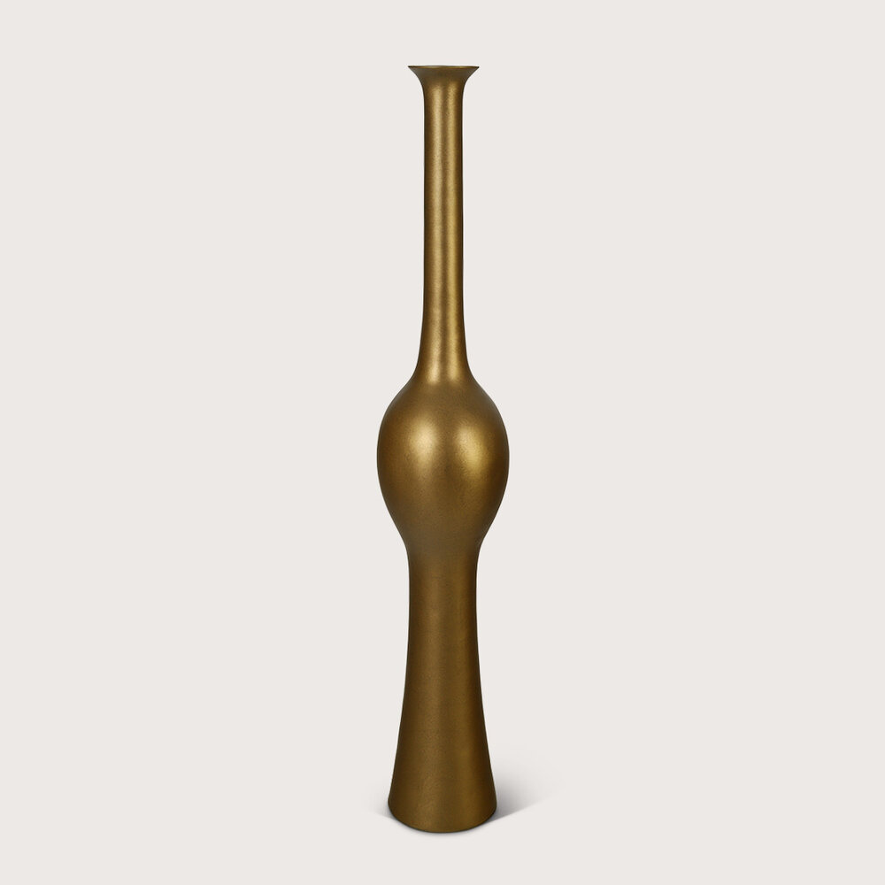 Vaas Bella Champagne Goud D25 H145 - Pot & Vaas Sfeermakers