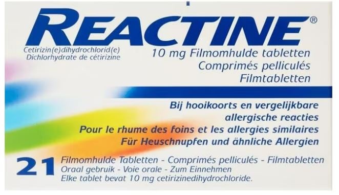 Reactine® 10 MG 21 Tabletten - Thuisdrogist