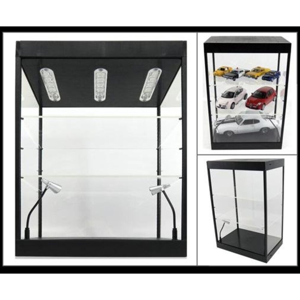 LED Lighted Display Case - 2 Adjustable Shelves - Linkwow - HMKT