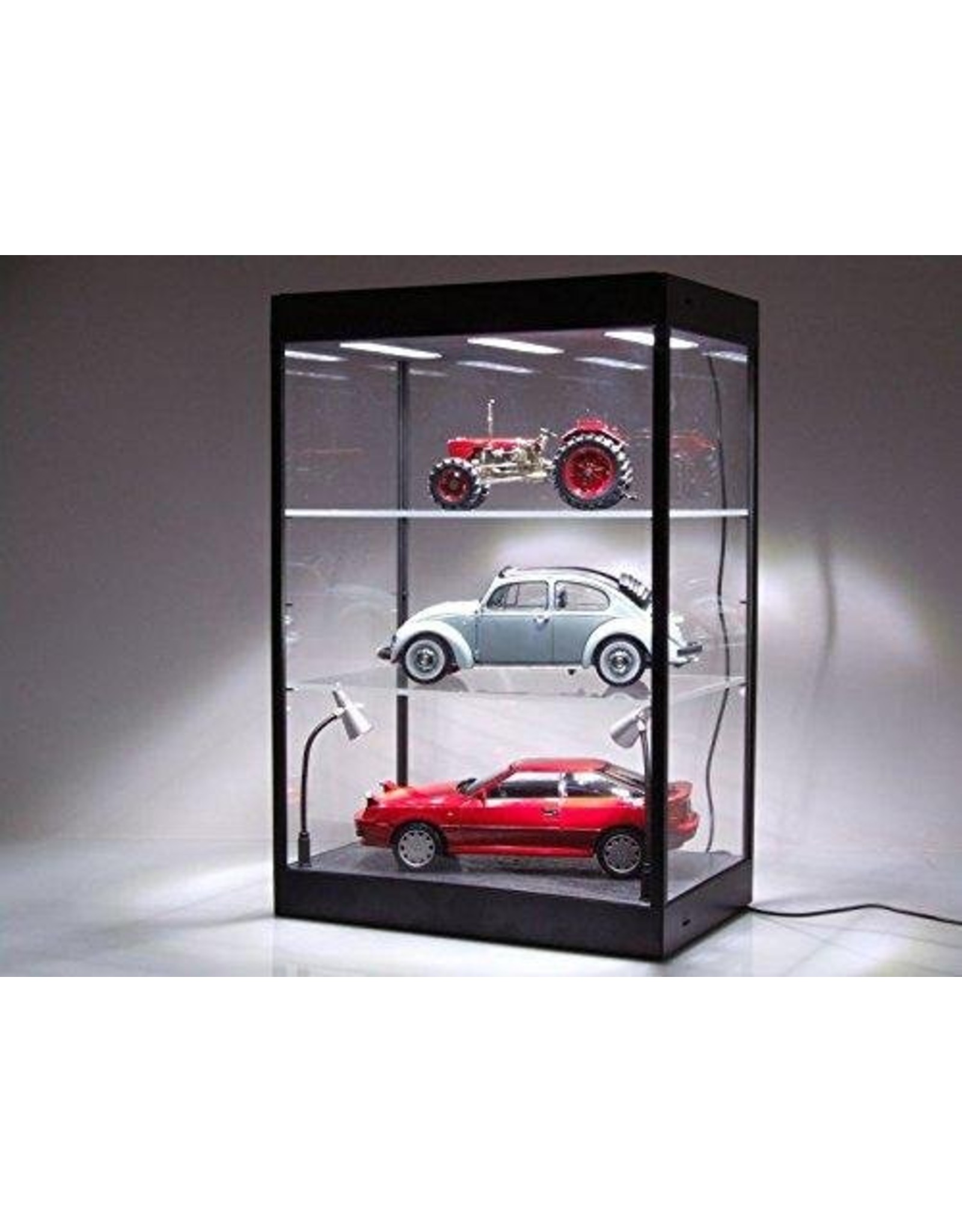 LED Lighted Display Case - 2 Adjustable Shelves - Linkwow - HMKT