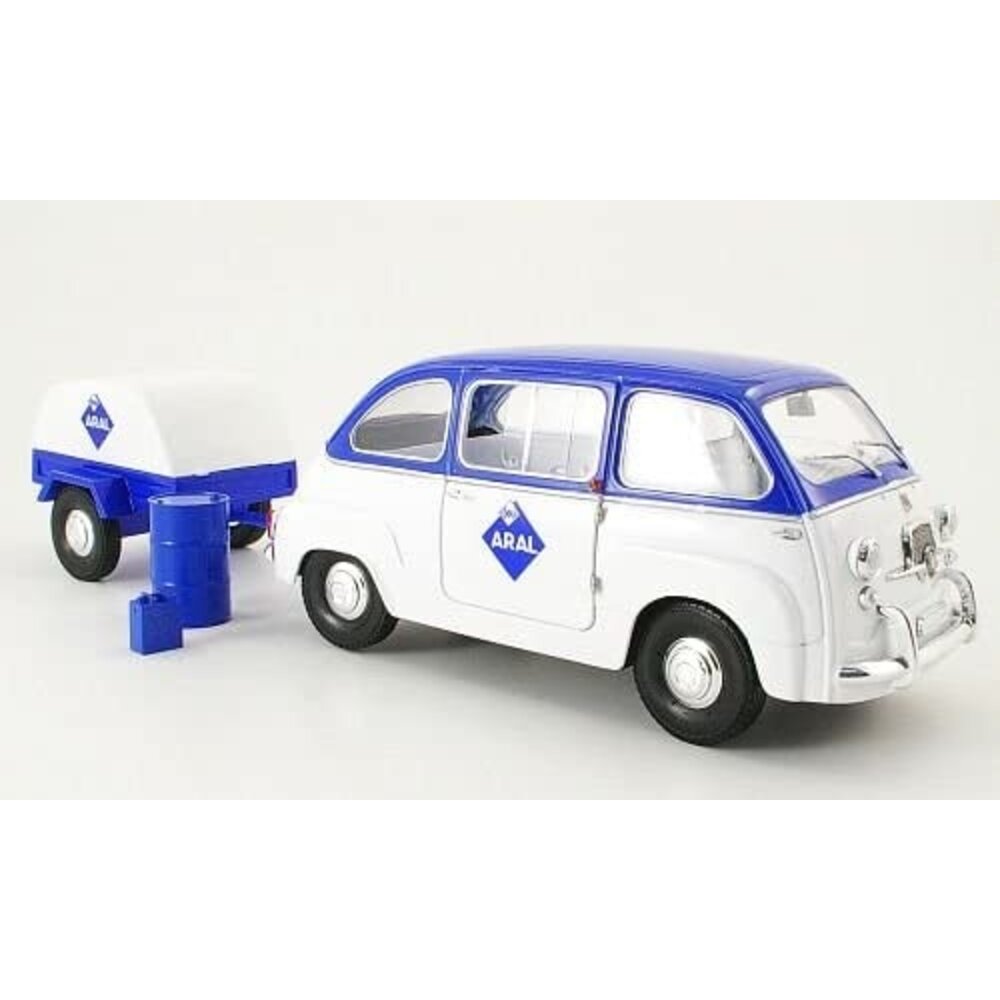 Fiat 600 Multipla + Trailer 'ARAL' - 1:18 - La Mini Miniera - HMKT