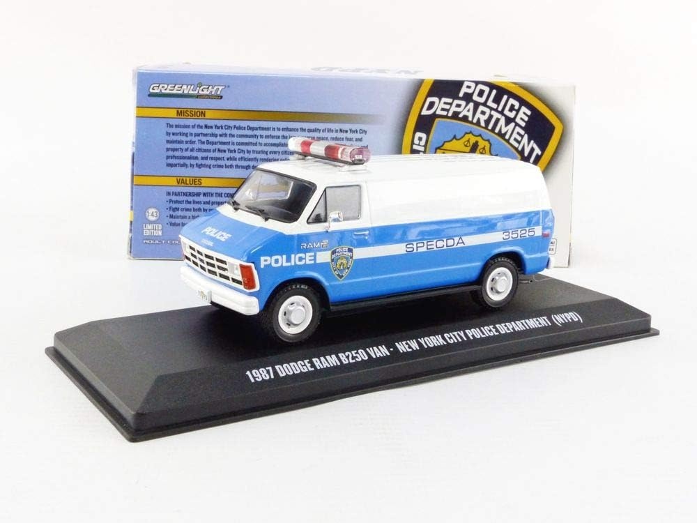 Dodge Ram B250 Van (NYPD) 1987 - 1:43 - Greenlight - HMKT
