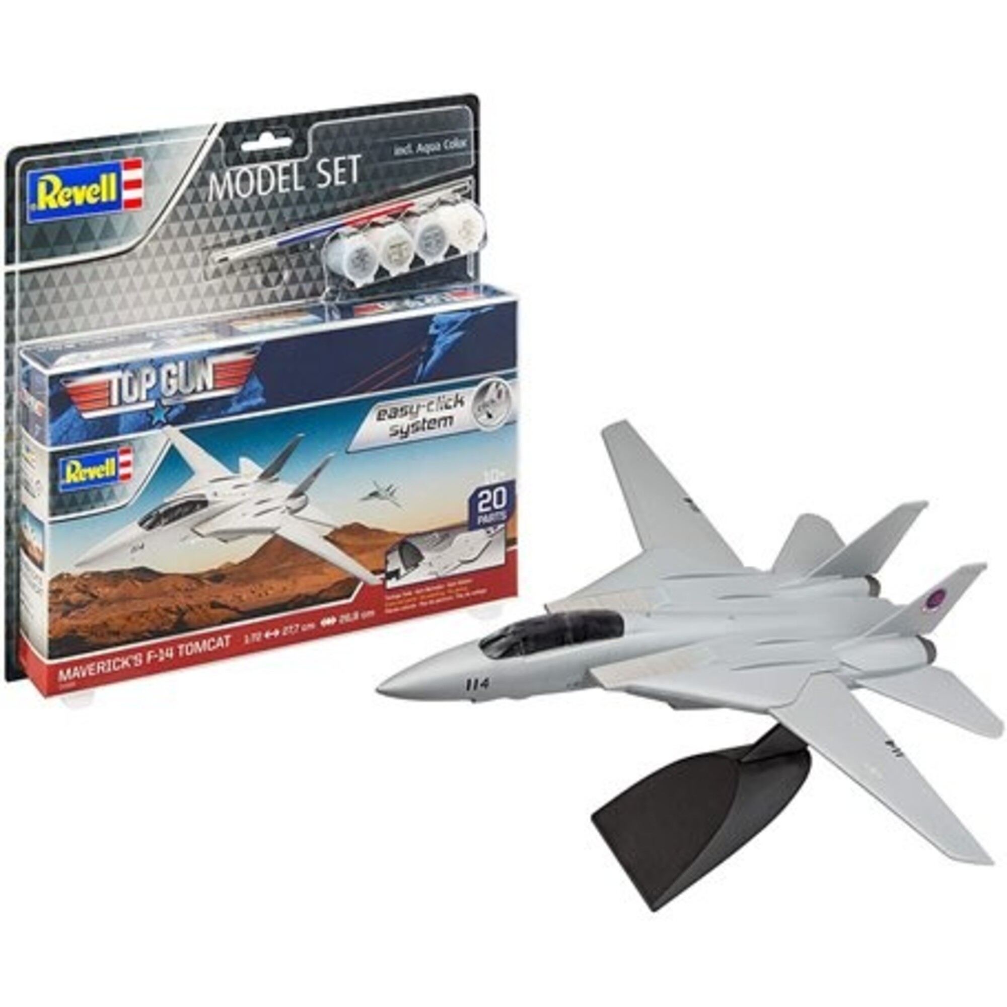 Top Gun - Maverick's F-14 Tomcat + Aqua Color - 1:72 - Revell - HMKT