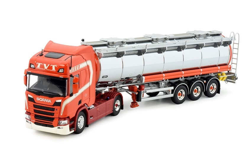 Scania Next Gen R450 + 3-axle Tank Trailer 'TVT' - 1:50 - Tekno - HMKT