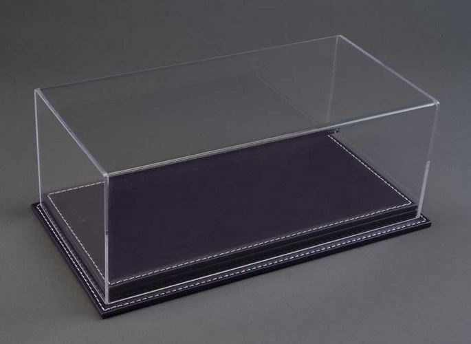 Acrylic Display Case Mulhouse Purple Leather Base - 1:43 - Atlantic - HMKT