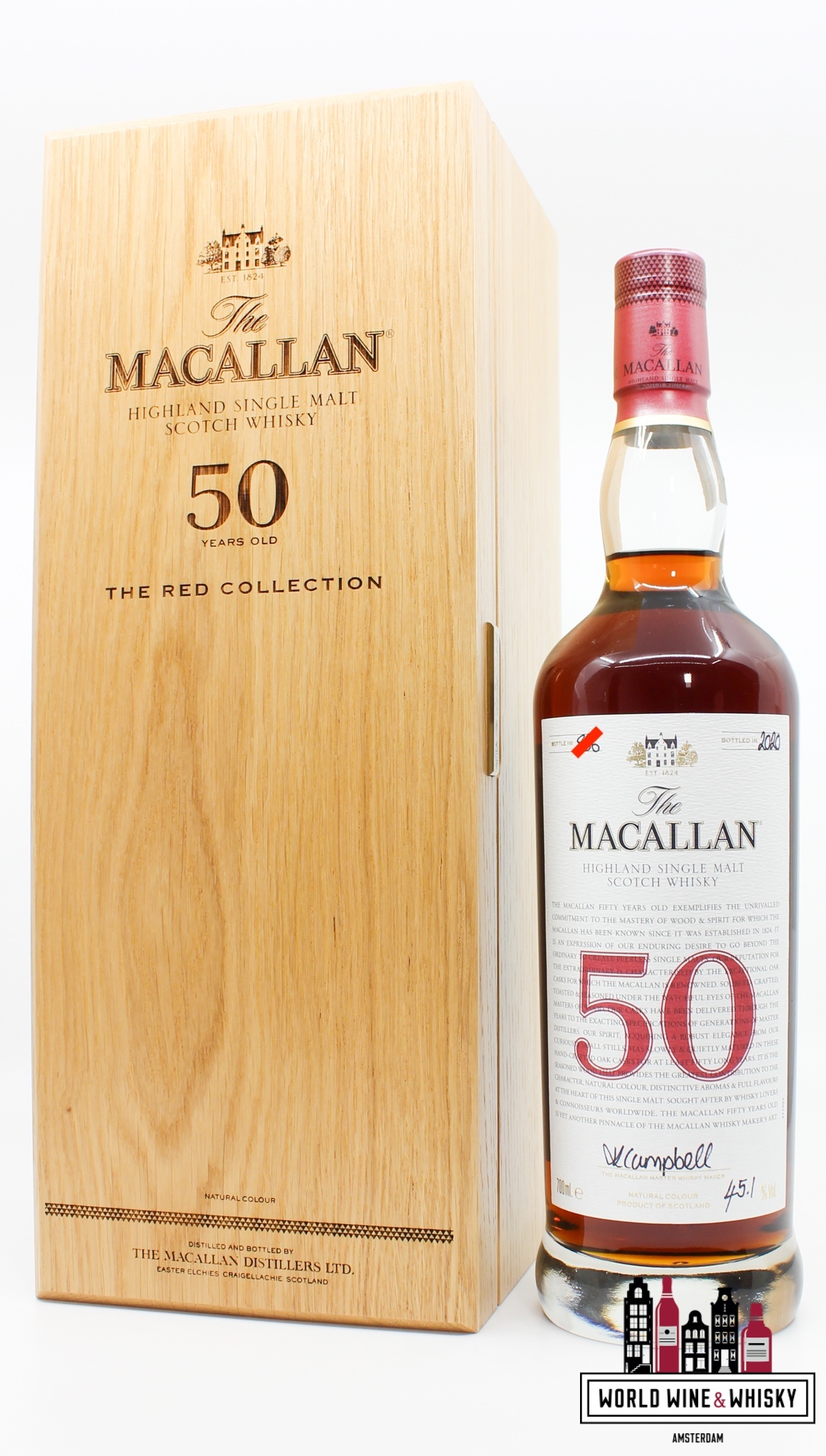 Macallan 50 Years Old 2020 Red Collection 45.1% at World Wine & Whisky ...