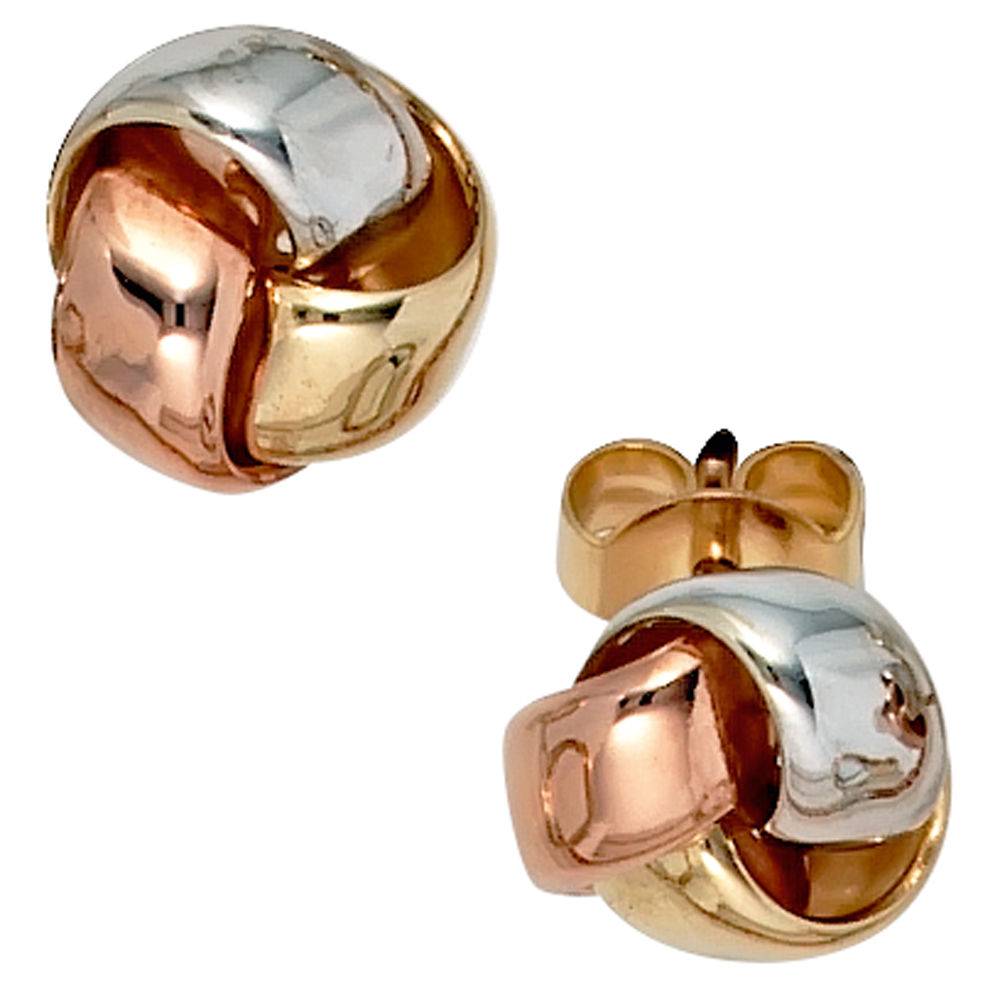 Ohrstecker Gold 585 tricolor | DiamondOro.de Ohrstecker Gold 585 tricolor | DiamondOro.de