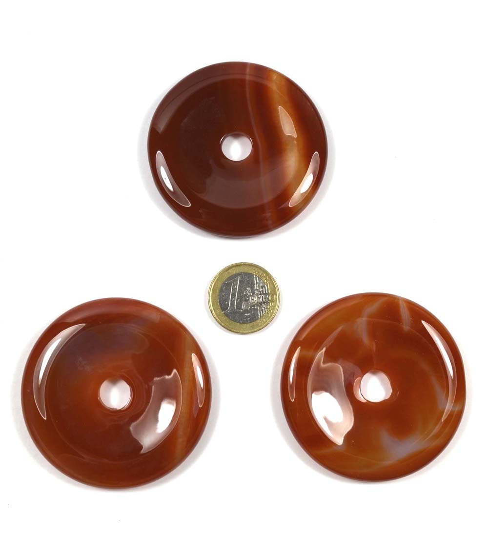 Carneol Donut 60 mm Karneol roter Achat - Steinfreuden