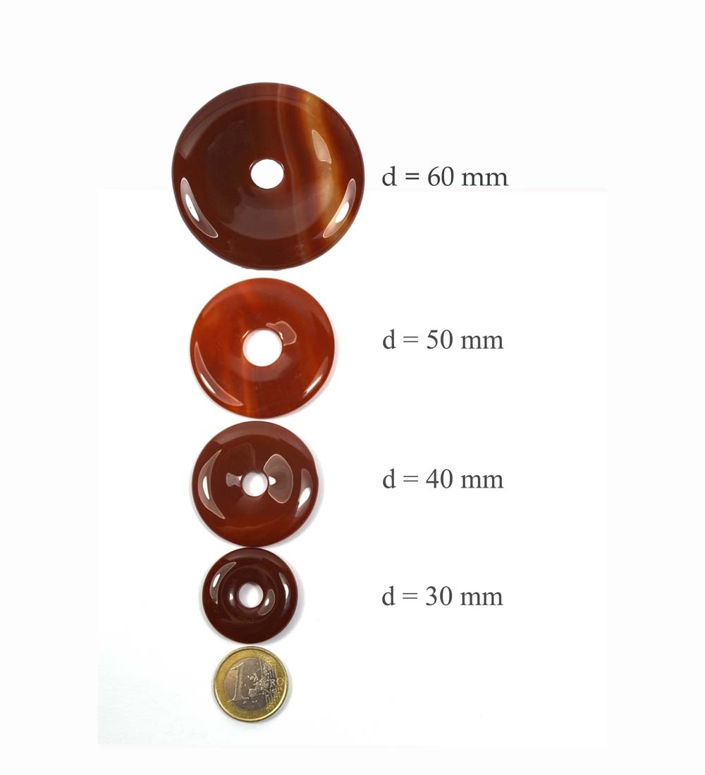 Carneol Donut 60 mm Karneol roter Achat - Steinfreuden