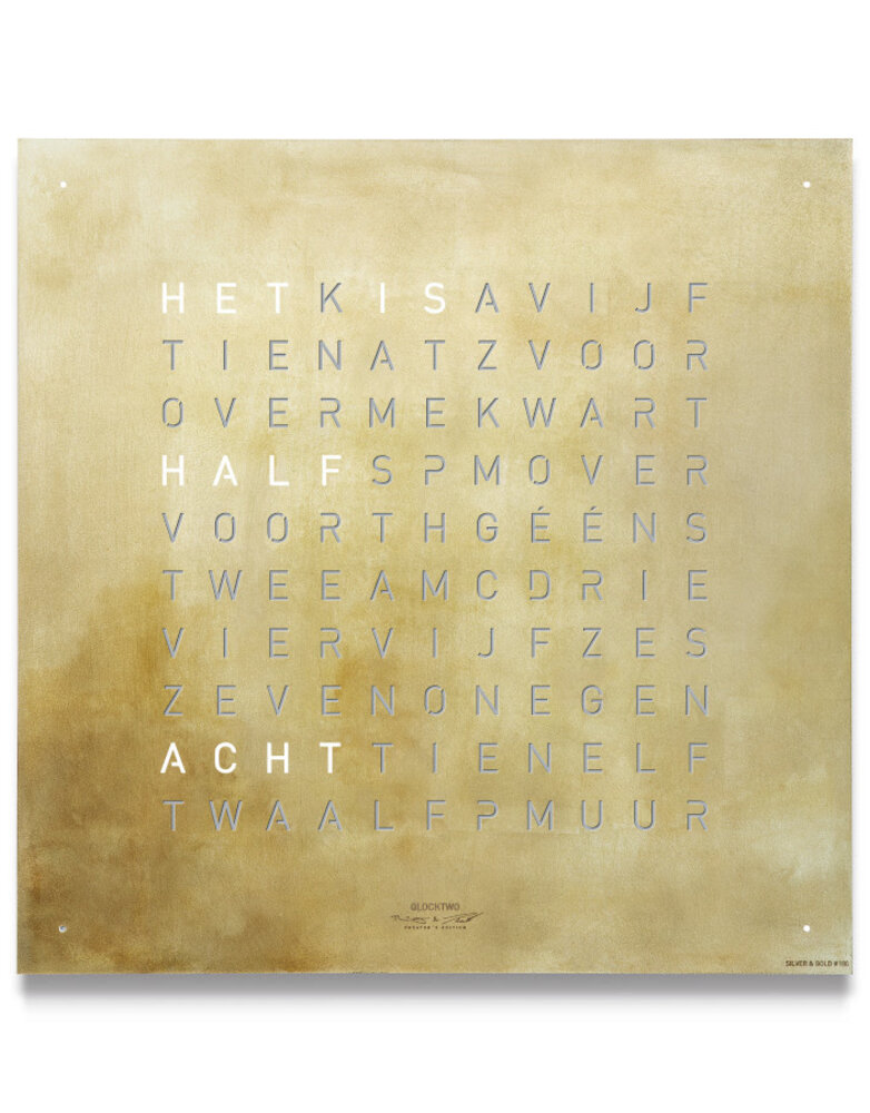 Qlocktwo Classic Creators Edition Silver & Gold - Roemer juwelier