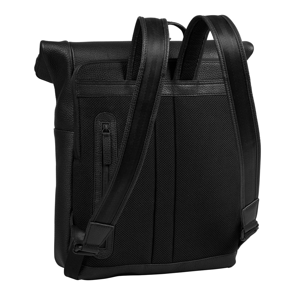 Bloomsbury Leren Rolltop 14 inch Laptop Rugtas voor Dames en Heren ...