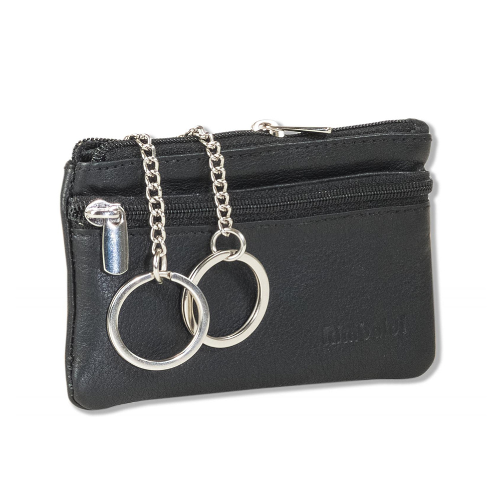 Rimbaldi Leren Sleuteletui 2 Ringen voor Autosleutels Zwart - Houtkamp ...