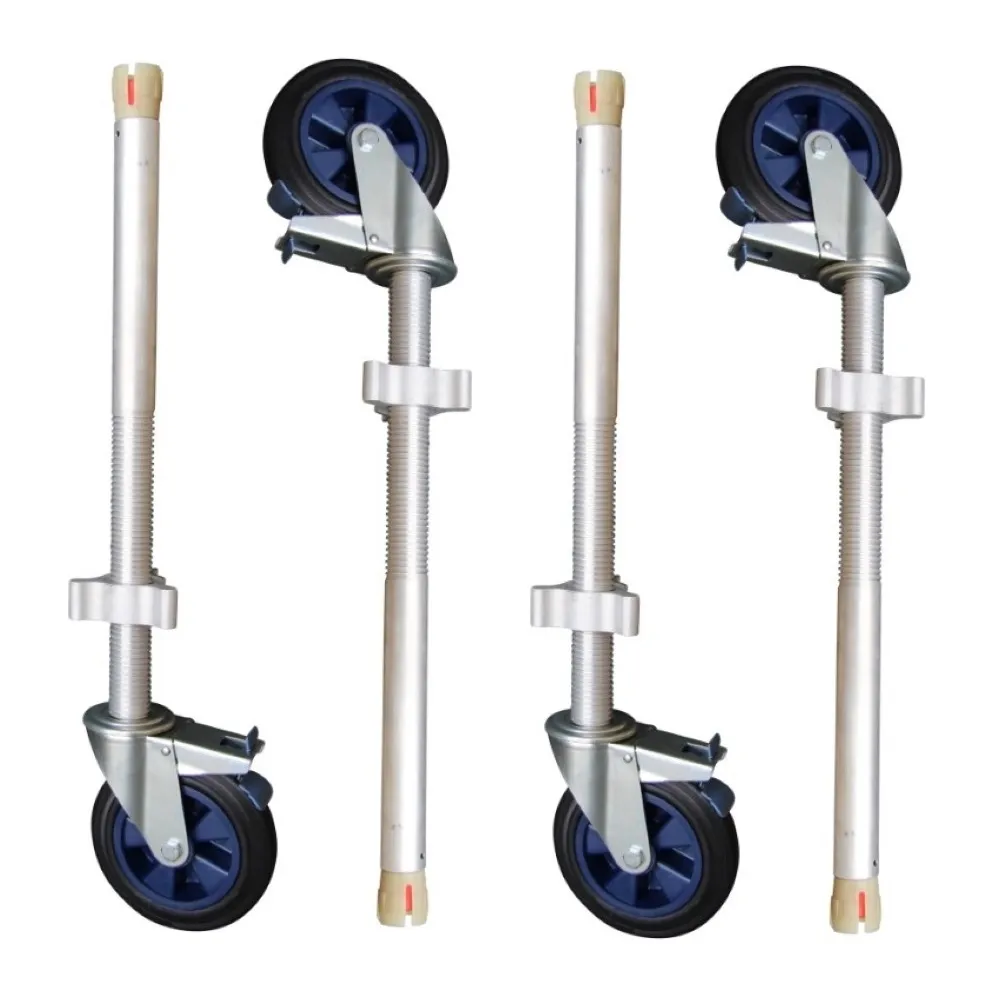 Steigerwiel 200 mm met alu spindel rubber (4 stuks) - Ladder-Steiger