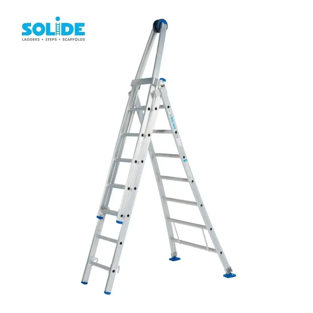 Solide échelle laveur de vitres 3x7 échelons - Ladder-Steiger