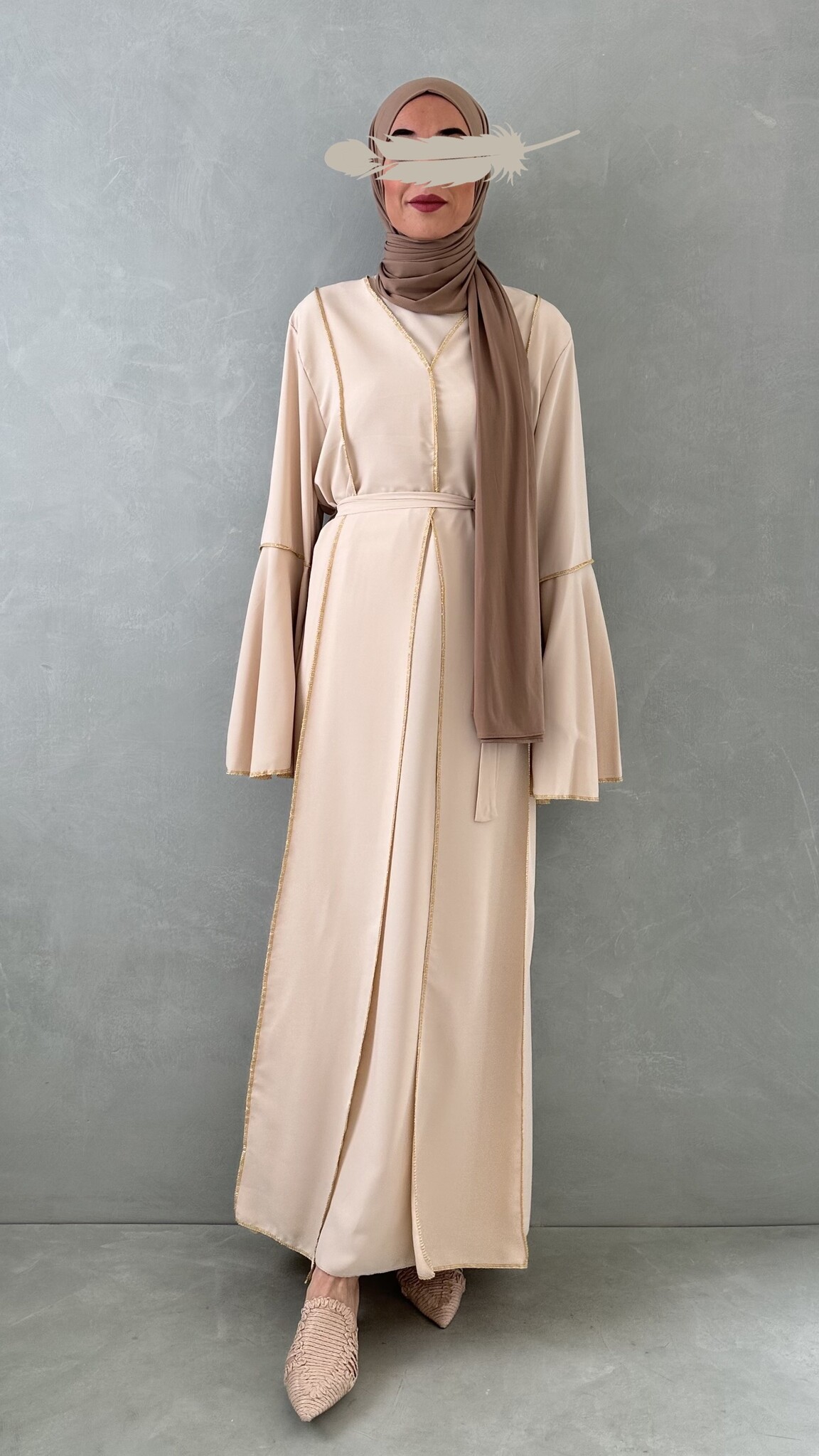 maxi twin-set bellisa l-beige - le boutique