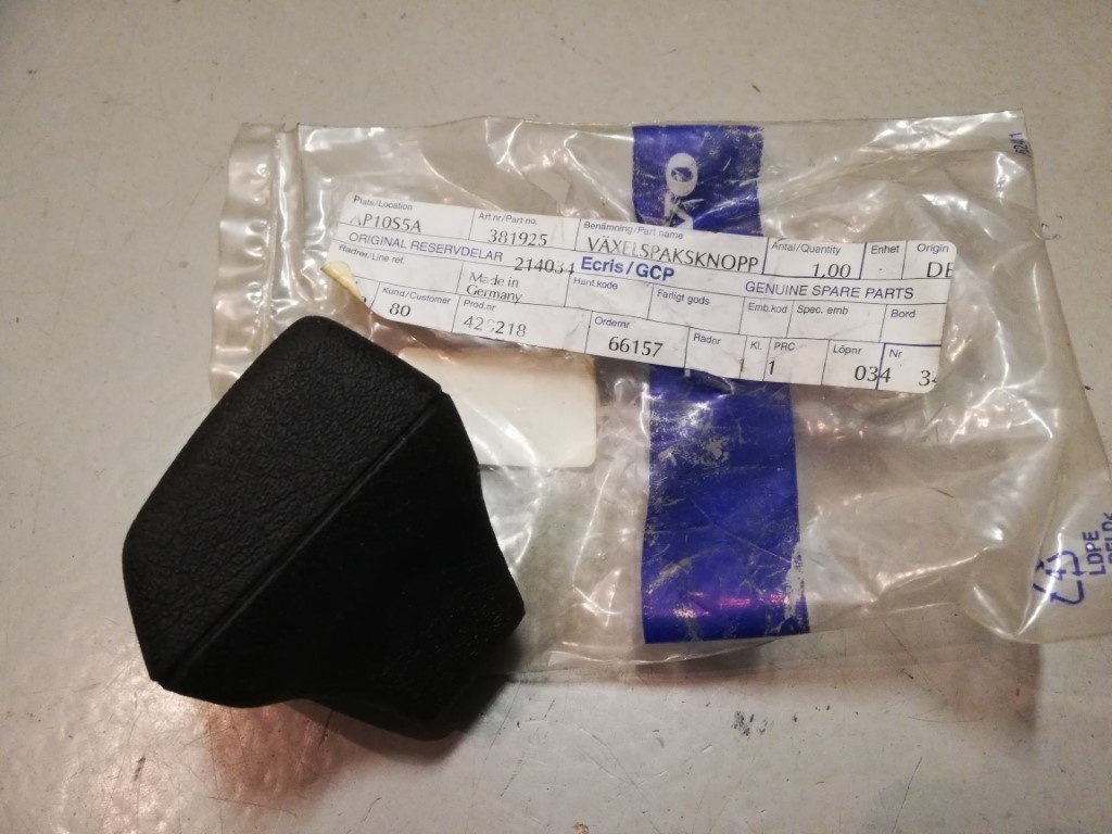 Knob shift lever CVT transmission 381925 NOS Volvo 340, 360 - Volvo 340 ...