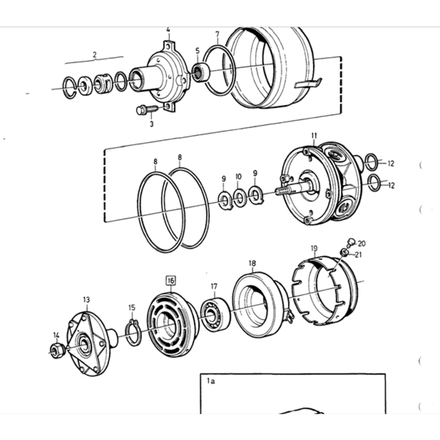 Riemschijf, poelie compressor 1324934 NOS Volvo 740, 760 ...