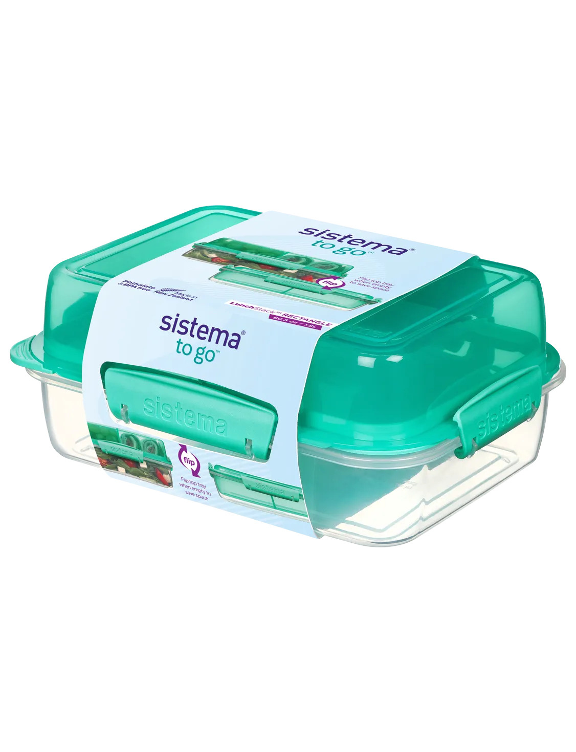 Sistema Lunchbox Stack To Go 1.8L - Teal - Bewust Puur