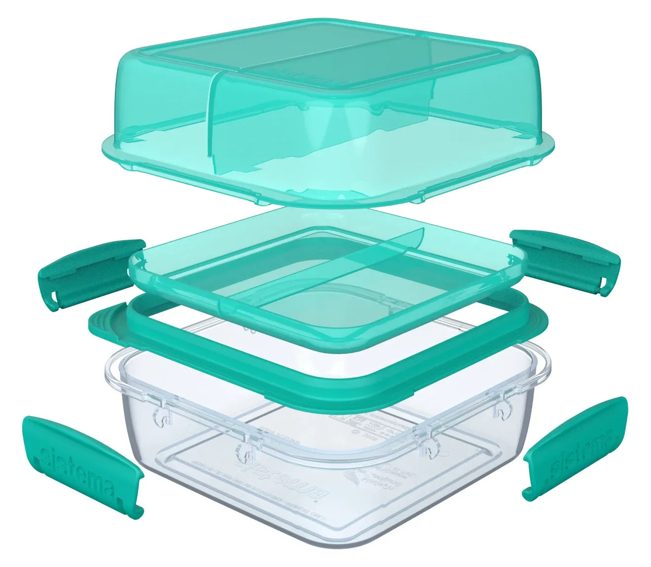 Sistema Lunchbox Stack To Go 1.8L - Teal - Bewust Puur
