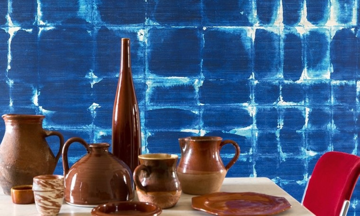 Elitis Indigo Wallpaper Panel DM75001