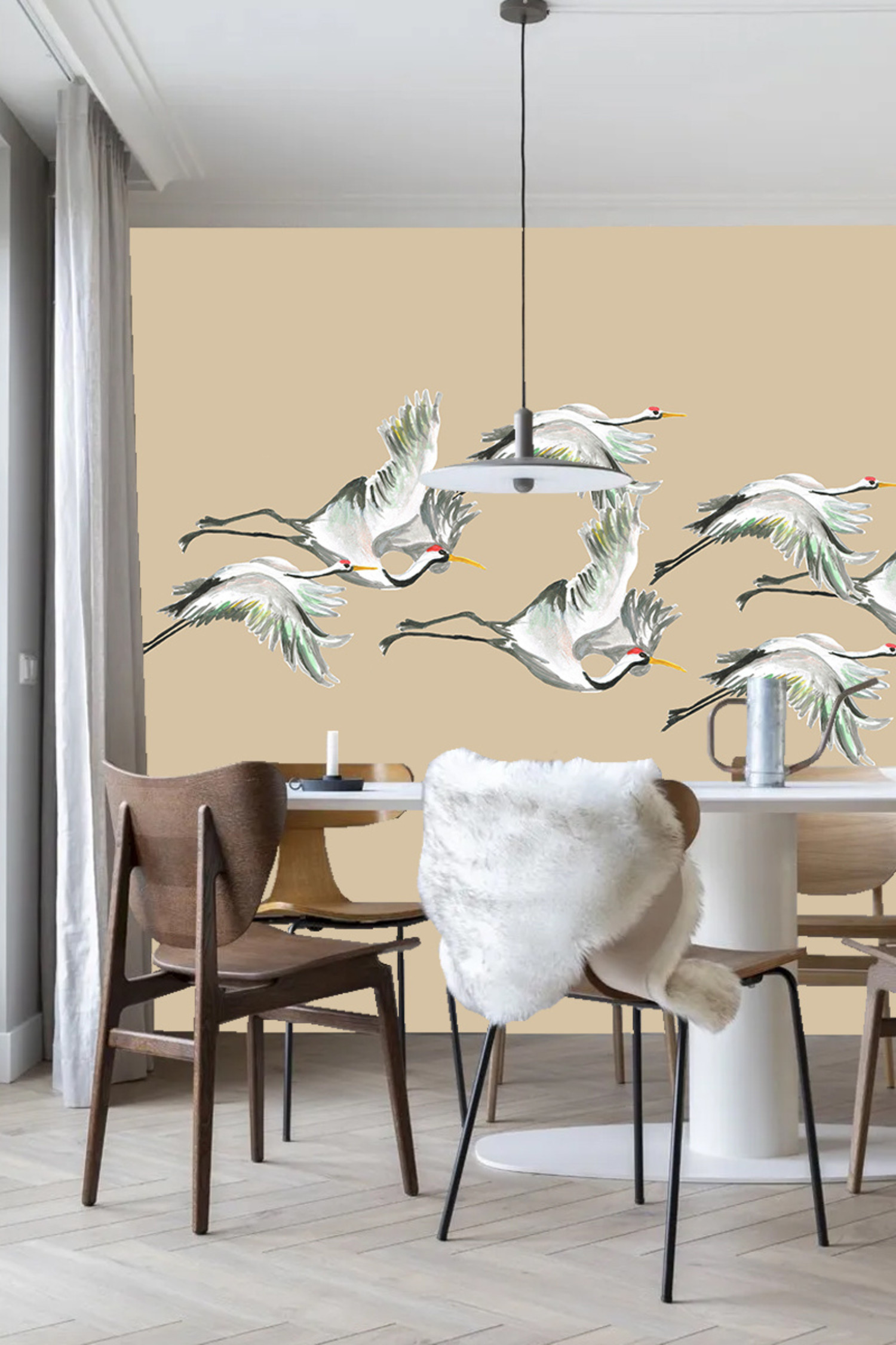 Catchii Flying Cranes Beige