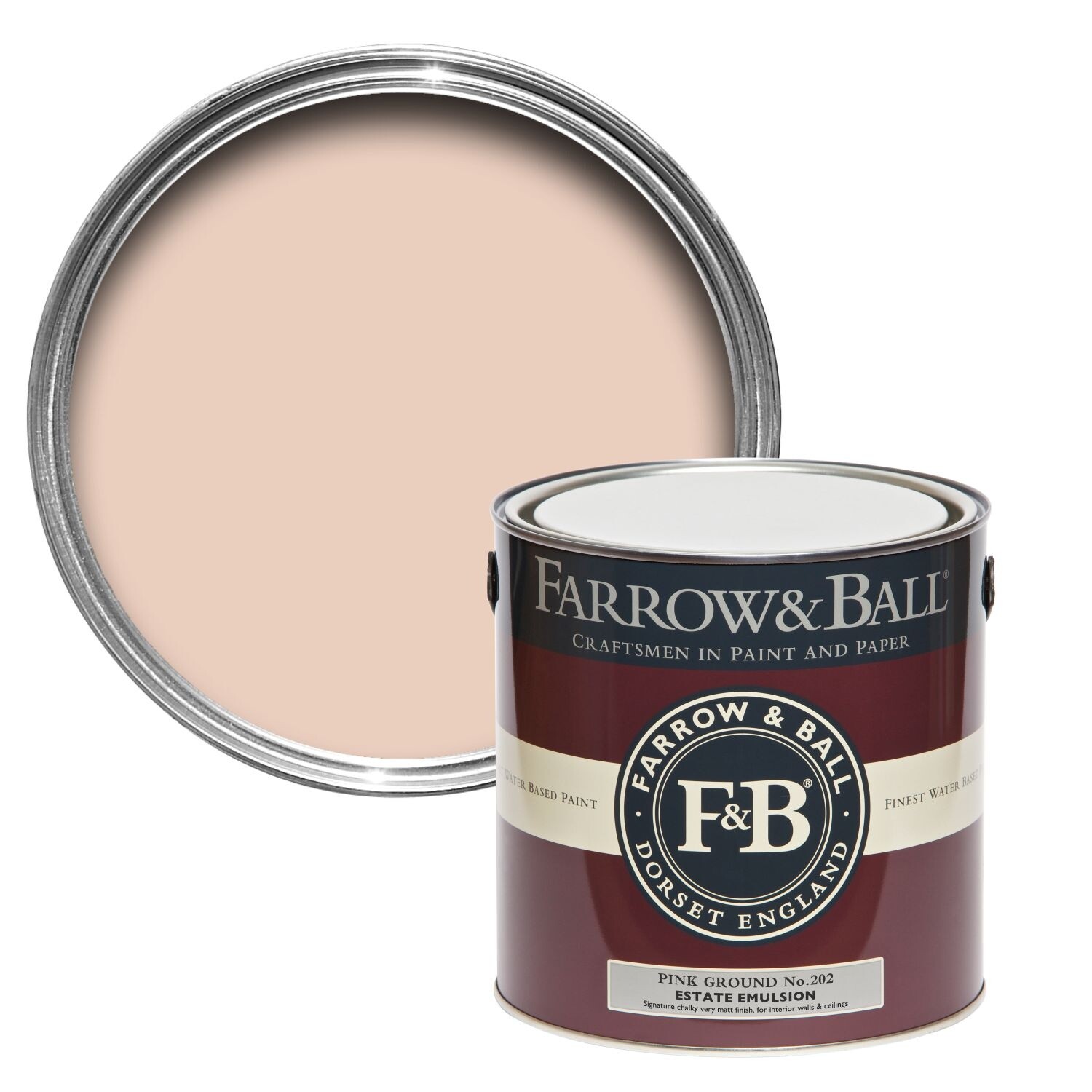 Farrow & Ball paint - Pink Ground 202 | Free Shipping from € 50