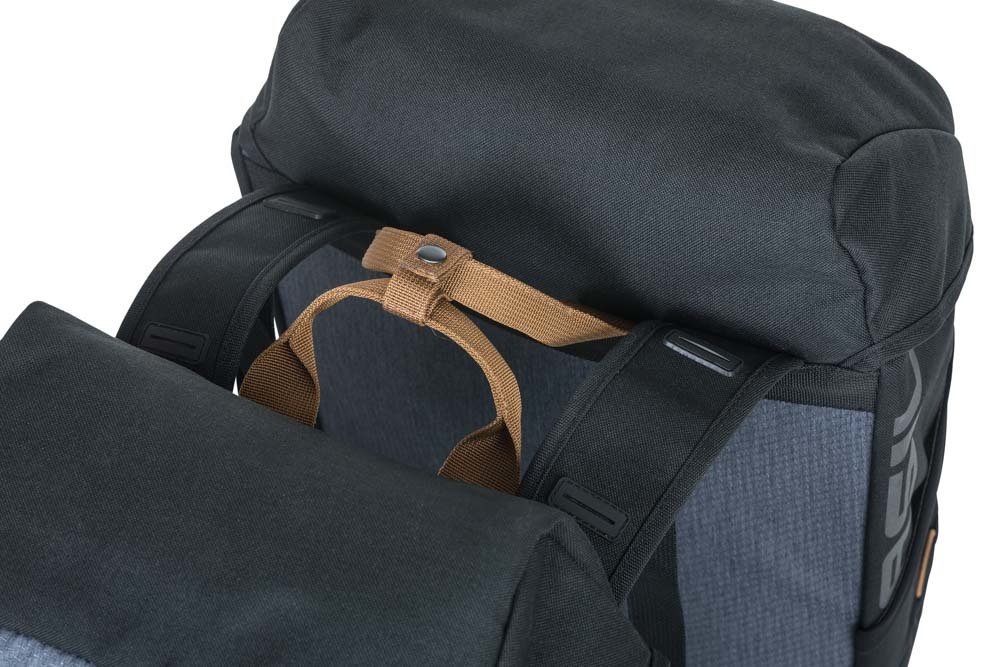 Basil Miles Double Bag - double cycle bag - 34L - dark gray/anthracite ...