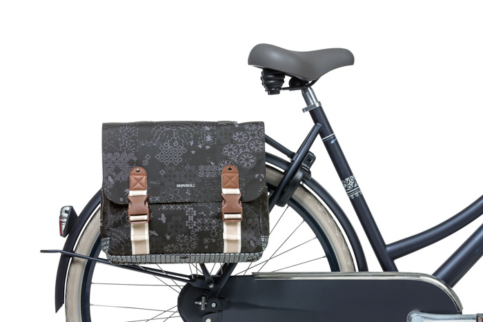 Basil Bohème - dubbele fietstas - 35 liter - charcoal - Basil