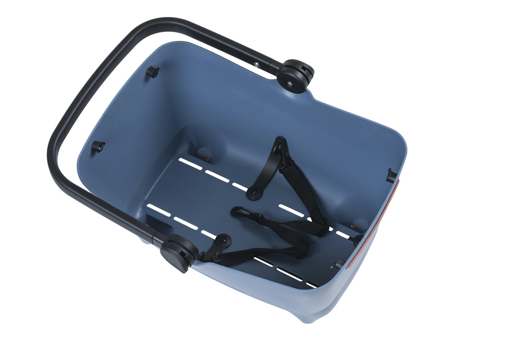 Basil Buddy - bicycle dog basket - faded denim - Basil